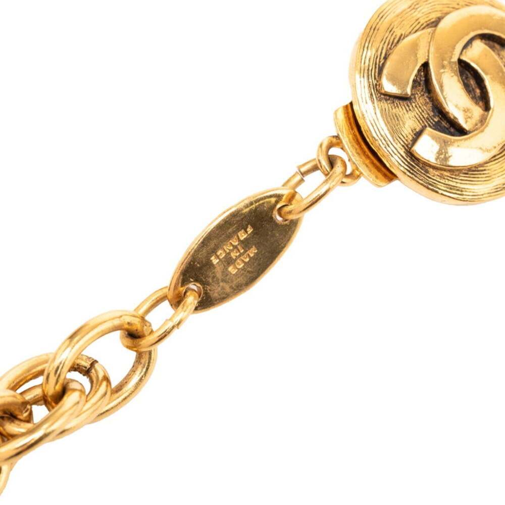 CHANEL | Jewelry | Chanel Coco Mark Logo Plate Chain Pendant Necklace ...